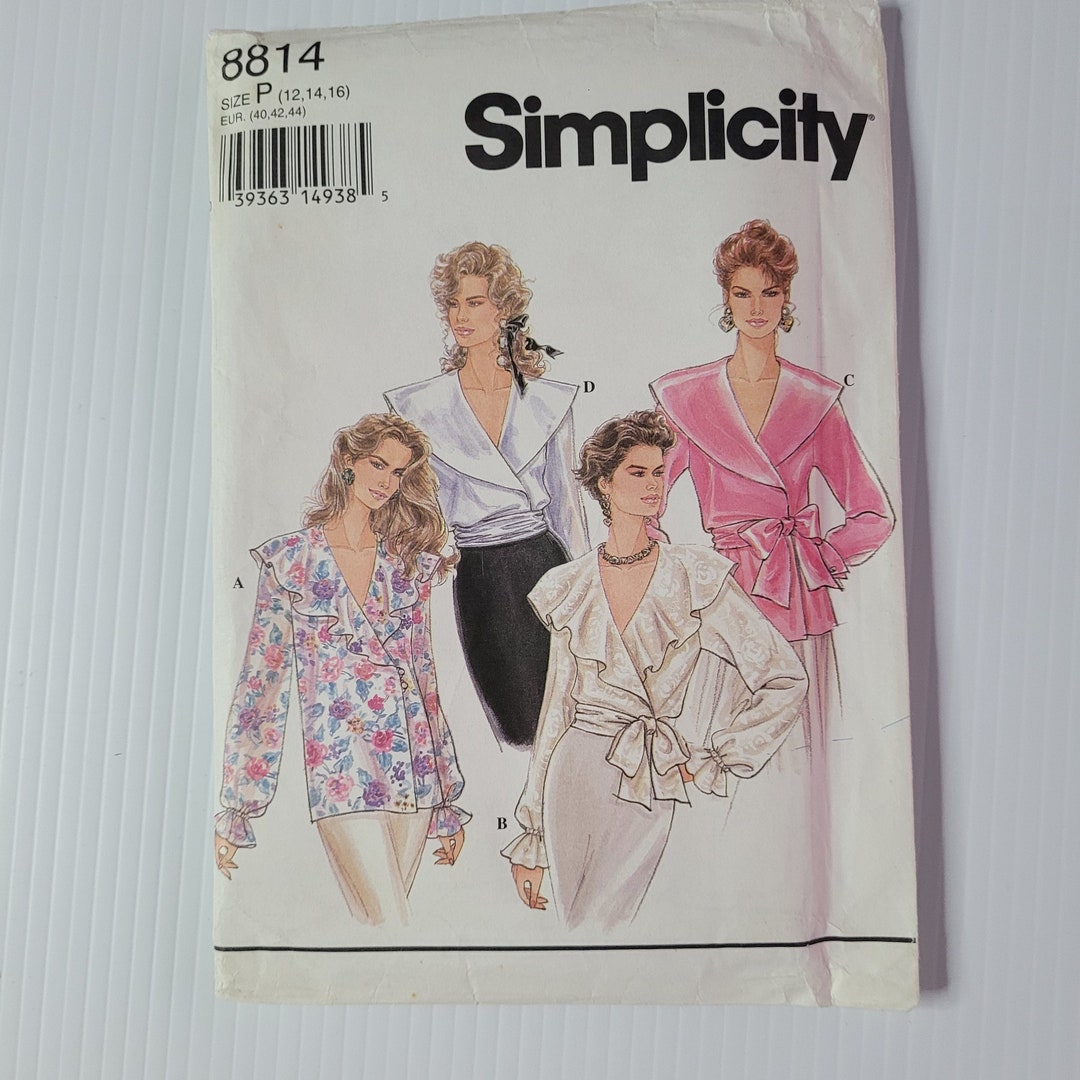 Sewing Pattern Women, Simplicity 8814, 1994, Sz 12,14,16. Uncut and ...