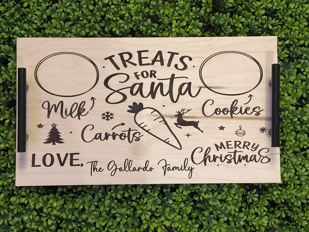 Custom Santa Cookie Board Santa Cookie Tray Christmas - Etsy