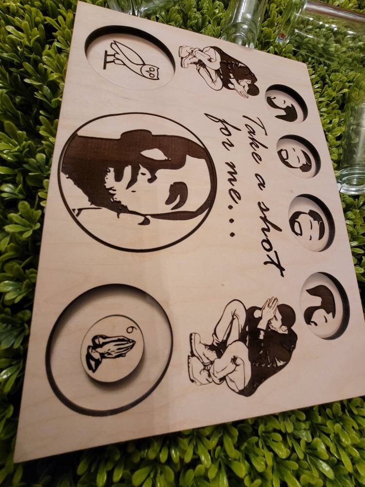 Drake Flight Tequila Board. Take a Shot for Me - Etsy