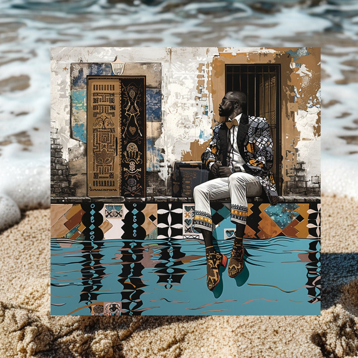 Abstract African Art Poster Afrocentric Vintage Wall Art Unique Ethnic ...