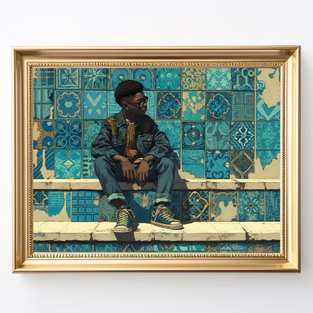 Black Boy Art | African American Art | Stylish Street Fashion Print ...