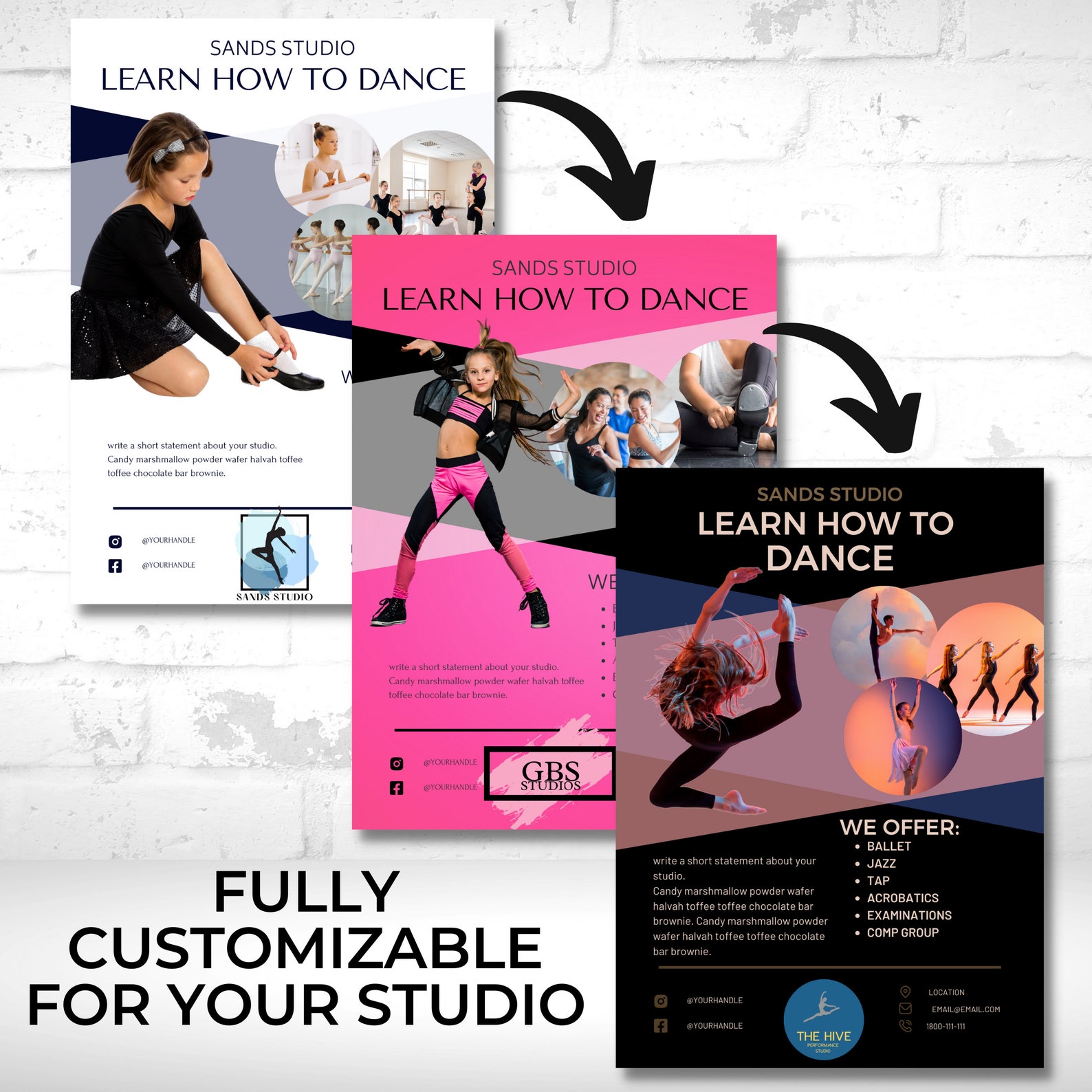 DANCE FLYER Template - Canva Template for Dance, Ballet, Dance Studio ...