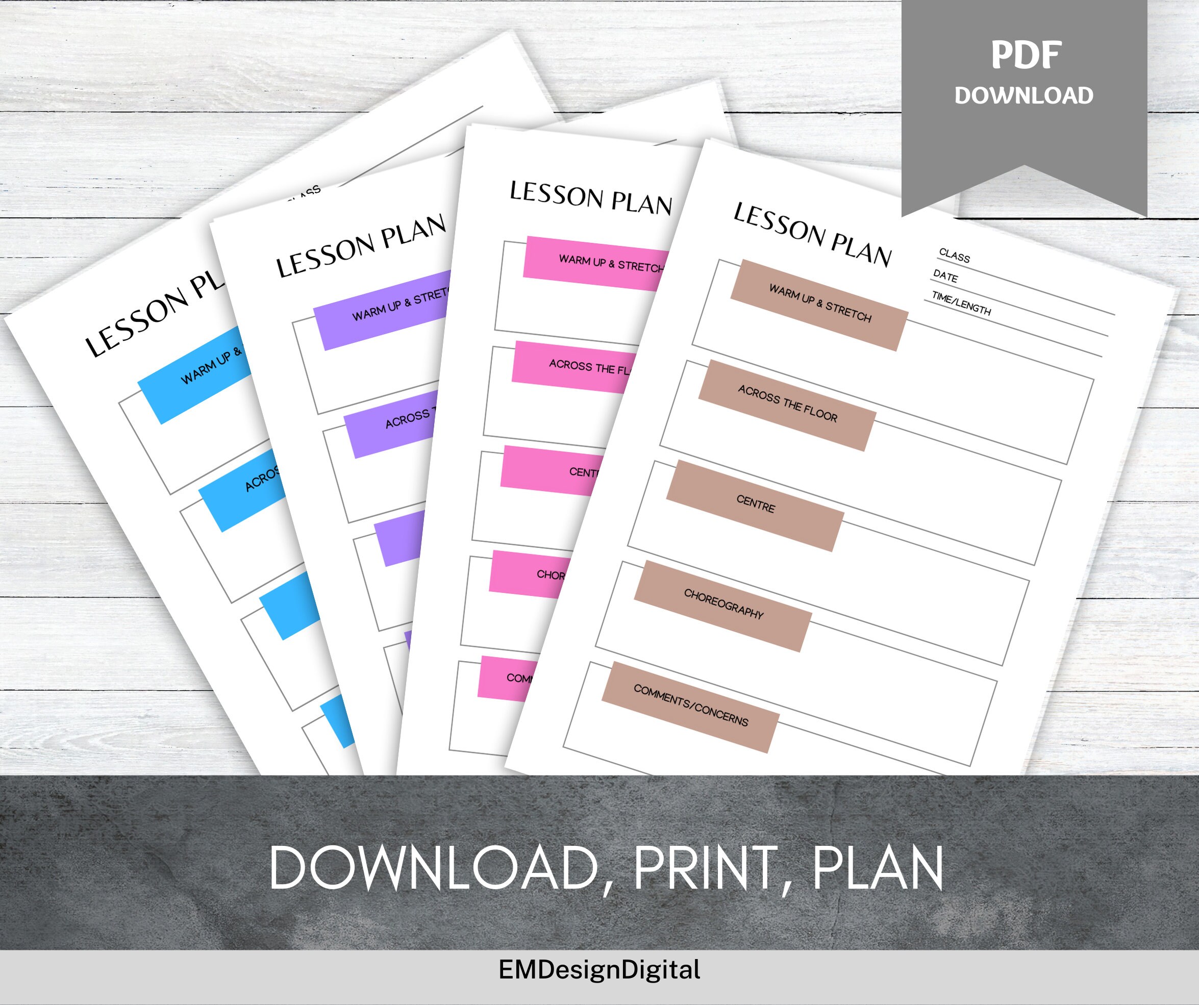 DANCE TEACHER Lesson Plans - Multi-color for Dance Studio, Dance ...