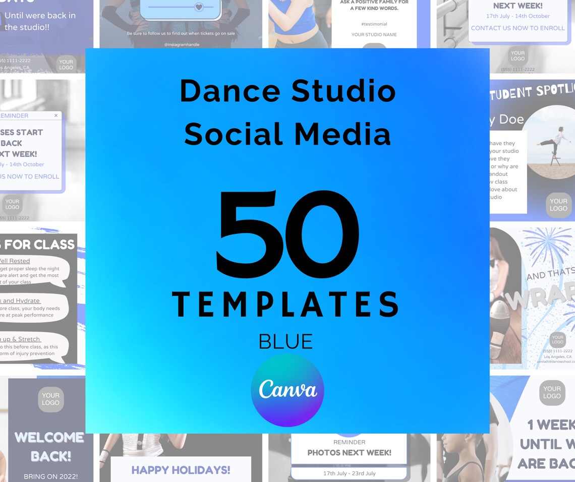 Everything You Need for Dance Studio Social Media B Canva Social Media ...