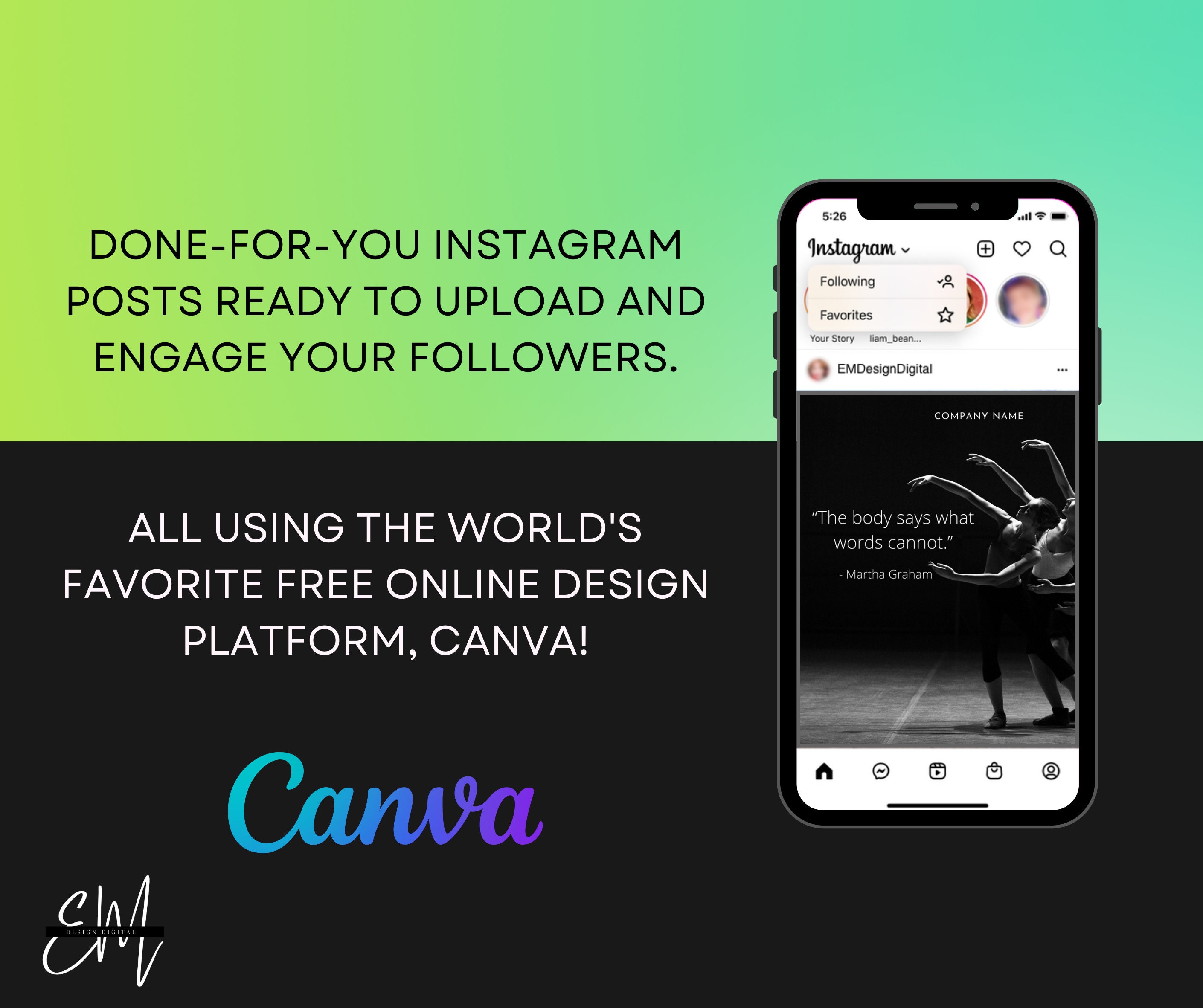 20 Dance Quotes Instagram Post Template Mixed Genre Edition Canva ...