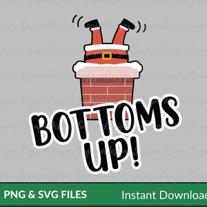 Bottoms up Santa SVG Christmas Svg Christmas Clip Art Instant Download ...