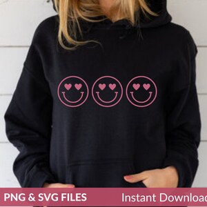 Heart Eye Emoji Svg Valentine's Day SVG Smiley Face Svg Love Valentine ...