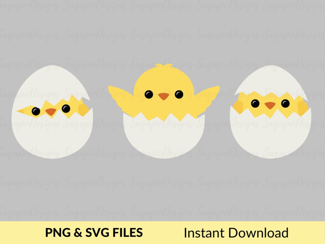 Easter Chicks Svg Hatching Easter Egg SVG Easter Smiley Face Svg Easter ...