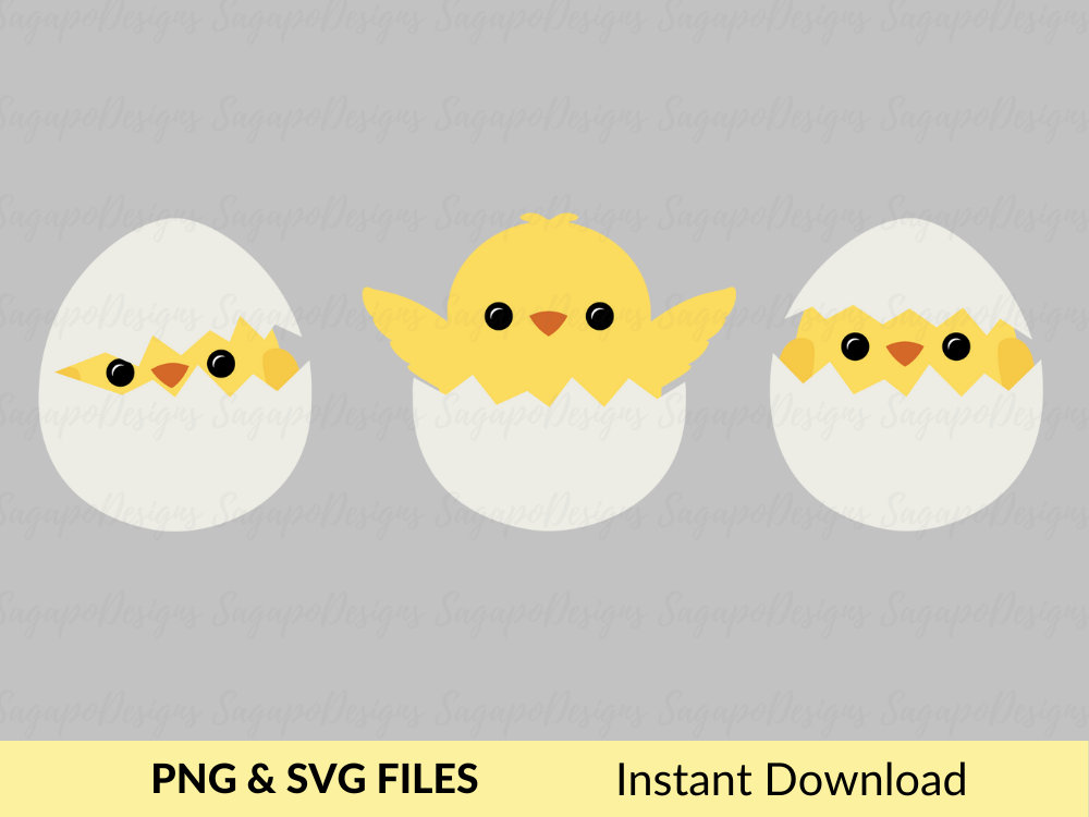 Easter Chicks Svg Hatching Easter Egg SVG Easter Smiley Face Svg Easter ...