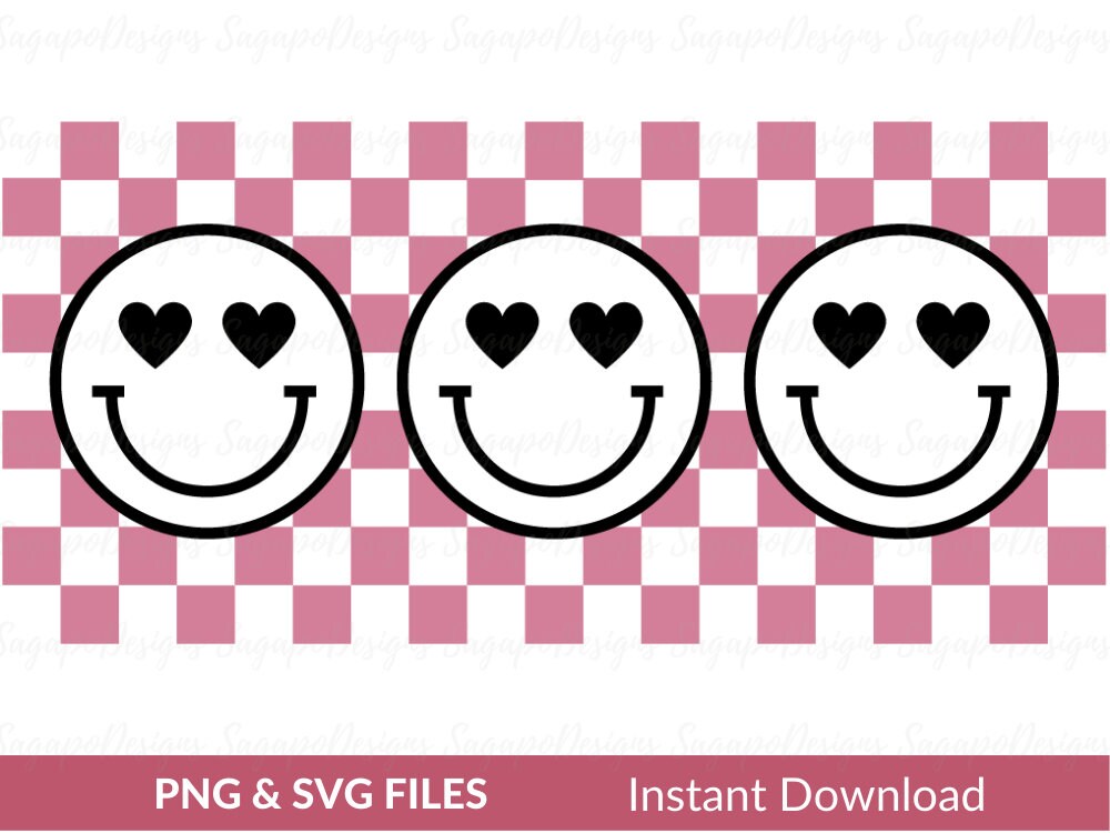 Heart Eye Emoji Svg Valentine's Day SVG Smiley Face Svg Valentine ...