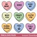 Valentines Day Candy Hearts Svg Conversation Heart SVG Valentines Day ...
