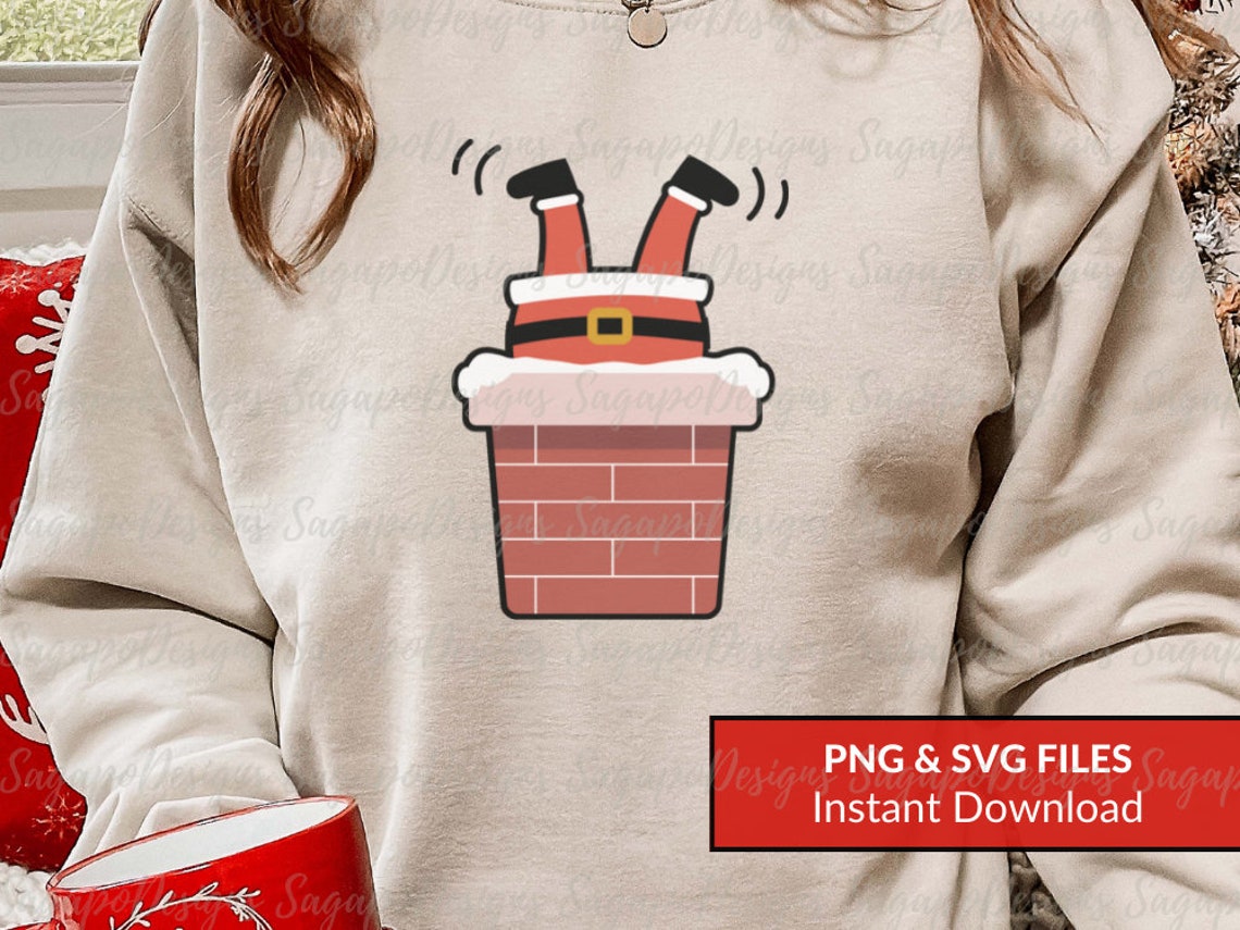 Upside Down Santa SVG Christmas Svg Christmas Clip Art Instant Download ...