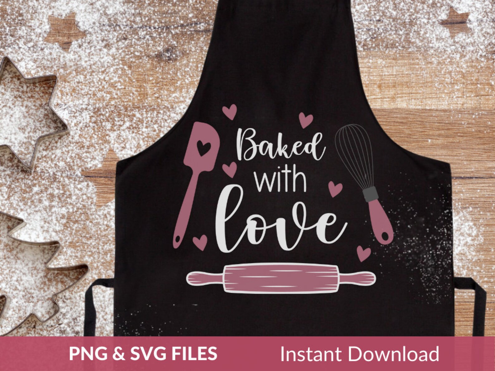 Baked With Love Svg Valentine Baking SVG I Love Baking Svg Baking ...