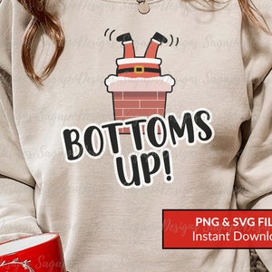 Bottoms up Santa SVG Christmas Svg Christmas Clip Art Instant Download ...