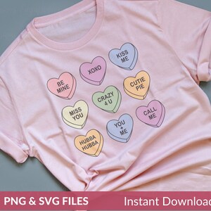 Valentines Day Candy Hearts Svg Conversation Heart SVG Valentines Day ...