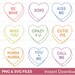 Valentines Day Candy Hearts Svg Conversation Heart SVG Valentines Day ...