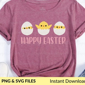 Happy Easter Chicks Svg Hatching Easter Egg SVG Easter Smiley Face Svg ...