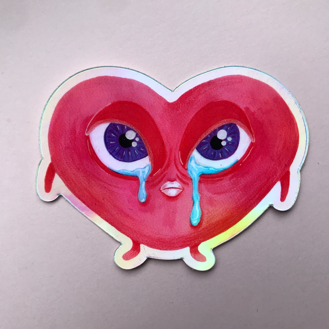 Holographic Cry Baby Sticker - Etsy
