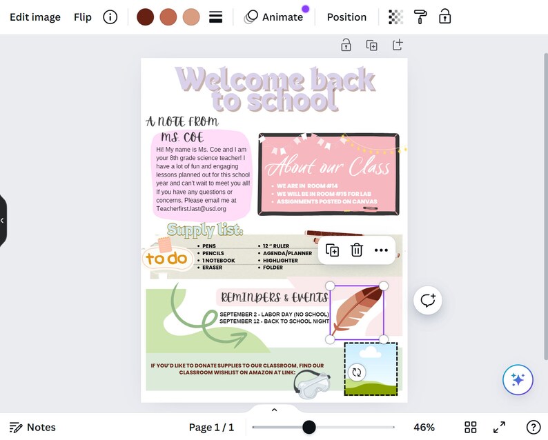 Welcome Back to School Newsletter, Editable, Open House, Parent Teacher ...