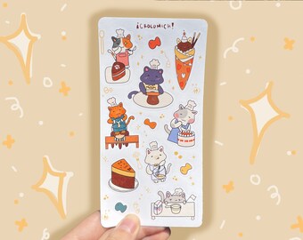 Artsy Cats Sticker Sheet, Cute Aesthetic Cat Stationery for Bullet ...