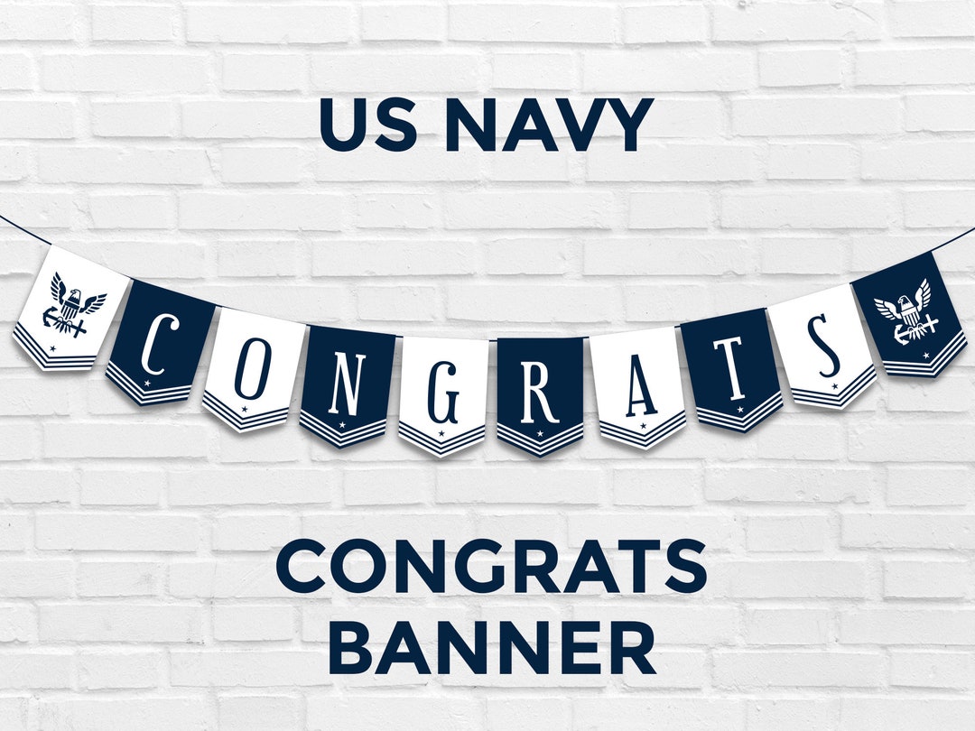 Congratulations Banner, US Navy, Naval Banner, USN, Military Banner ...