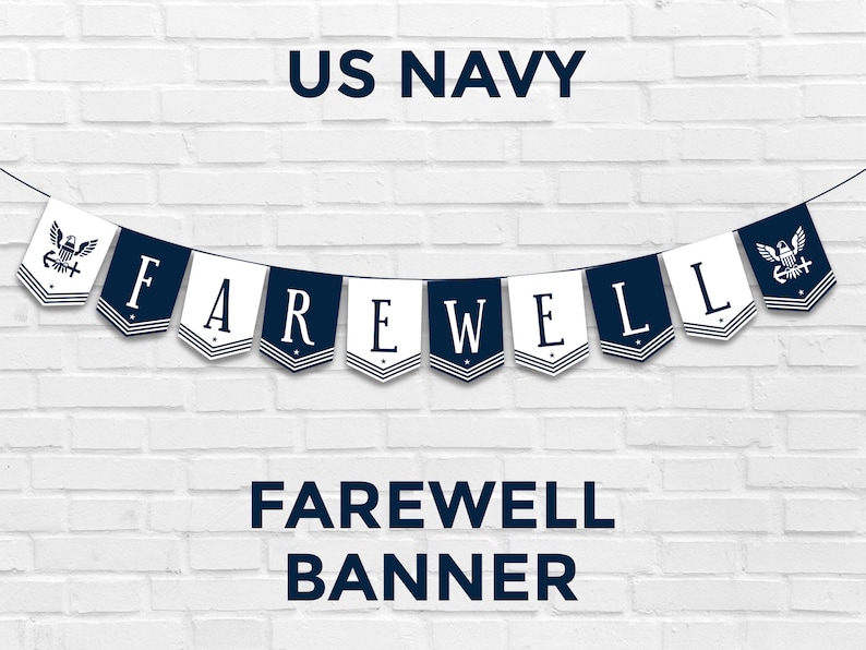Farewell Banner US Navy US Navy Farewell Banner Naval - Etsy