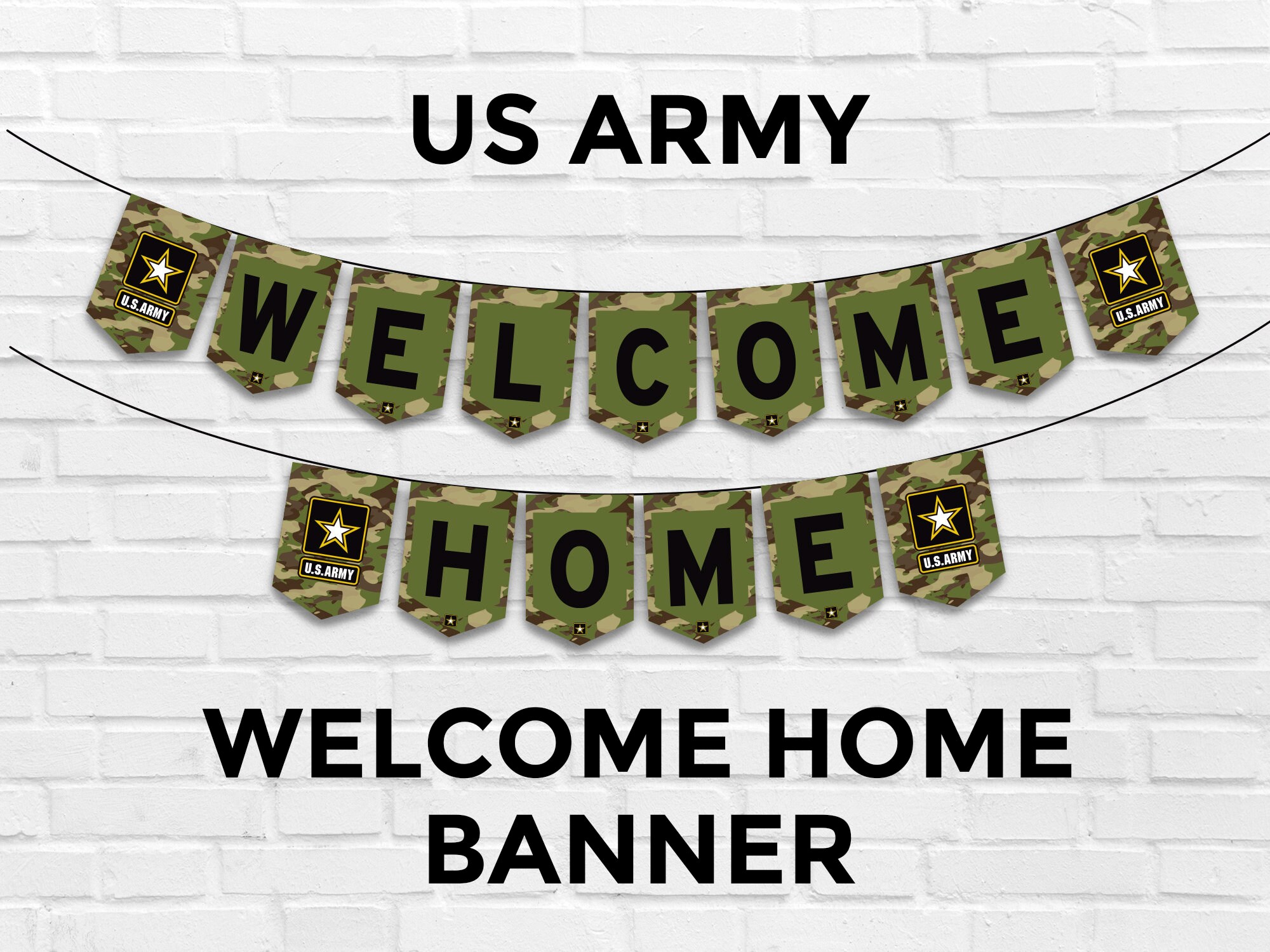 Welcome Home Banner, US Army Welcome Banner, Camo, Camouflage ...
