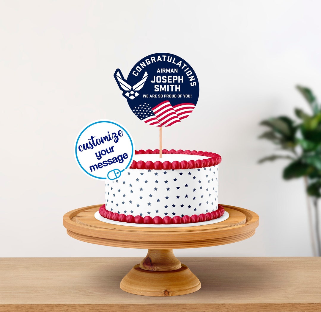 USAF, Air Force Party, Cake Topper, US Air Force Cake Topper, Military ...