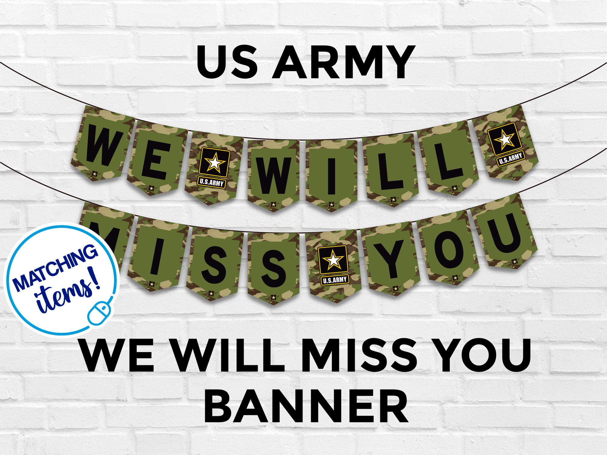 Congratulations Banner, US Army Congrats Banner, Military Banner, Camo ...