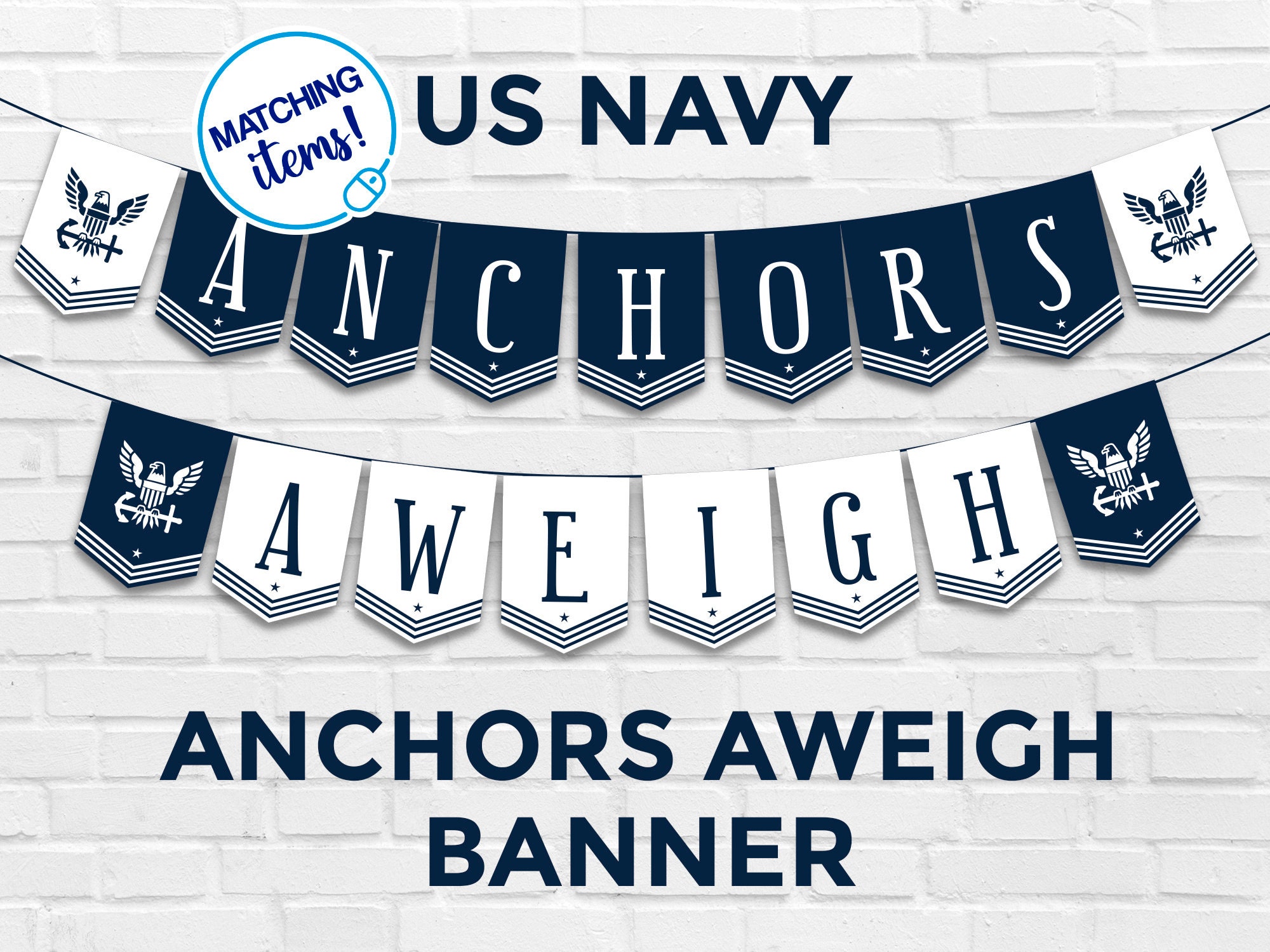 Farewell Navy, US Navy, USN, Blue & White, Deployment Banner, Naval ...