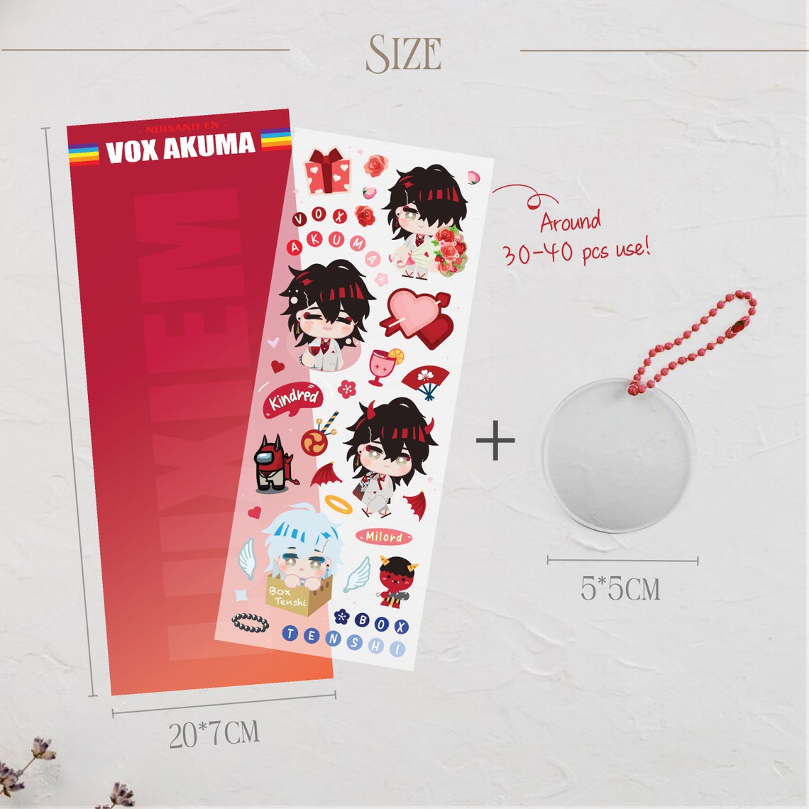 Nijisanji EN Luxiem Chibi Sticker Sheet Diy Acrylic Charms - Etsy