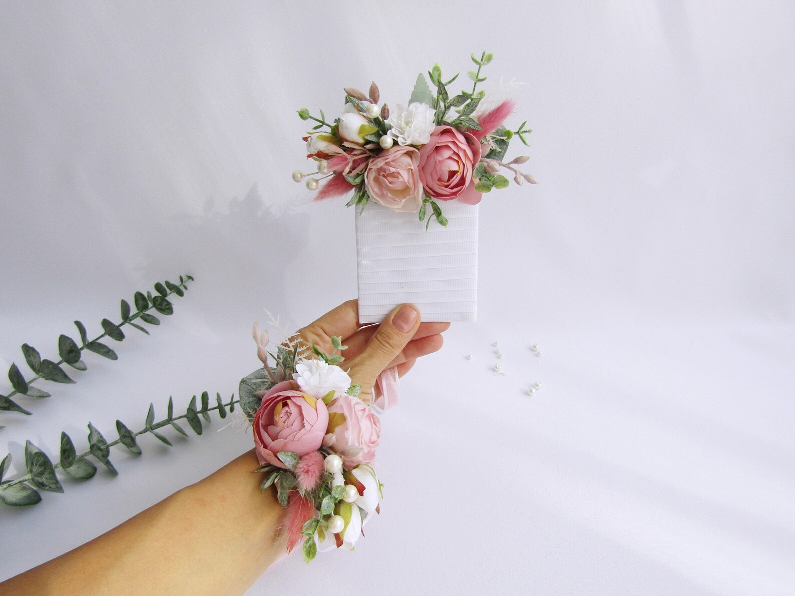 Blush Pink Pocket Boutonniere, White Pocket Boutonniere, Blush Flower ...