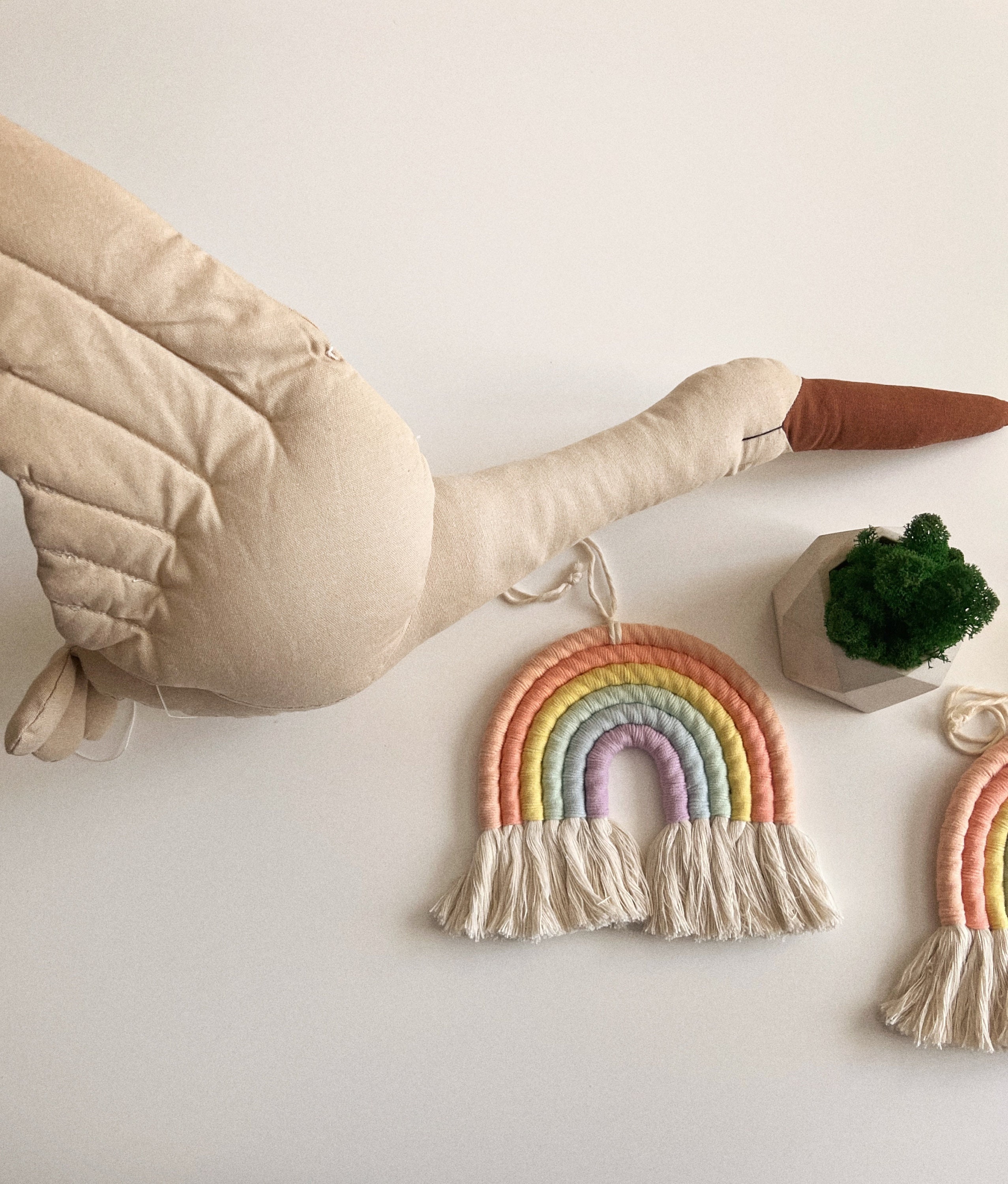 Boho Rainbow Macrame Wall Hanging Neutral Colors, Cotton Rope, Hanging ...