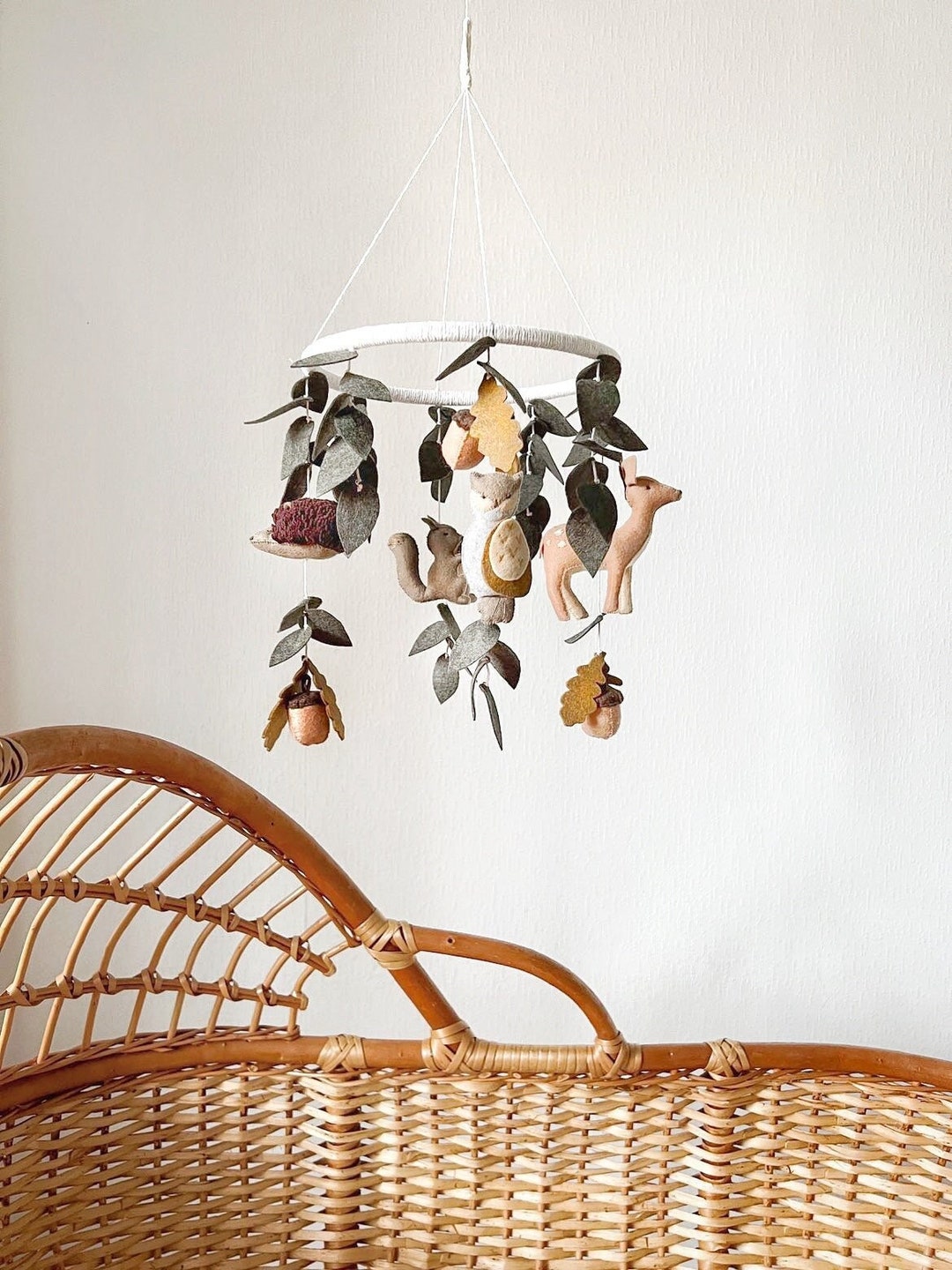 Woodland Baby Mobile Nursery Mobile Felt Mobile Boy Girl Nursery ...