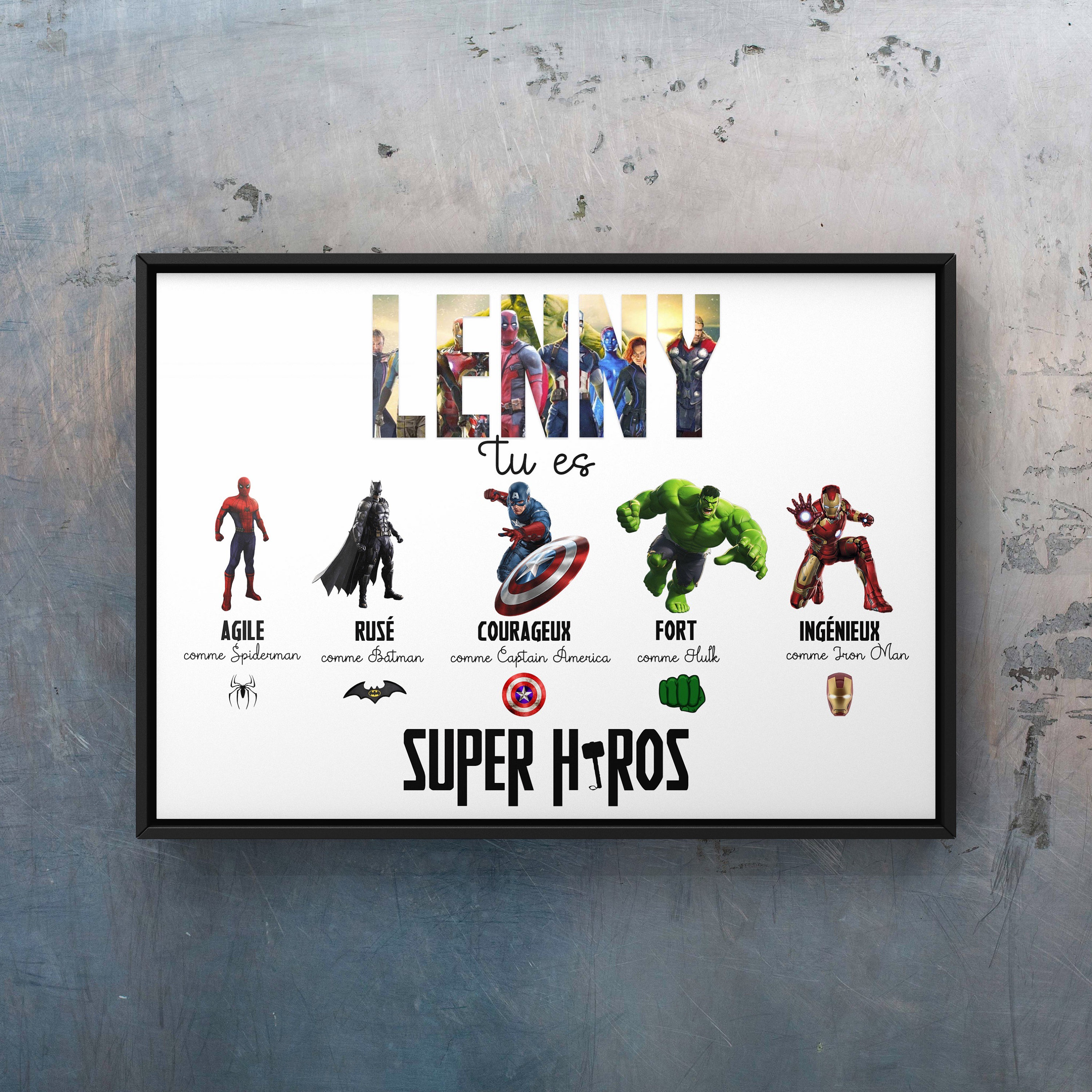 Póster personalizado de superhéroe u otro tema Tú eres... - Etsy México