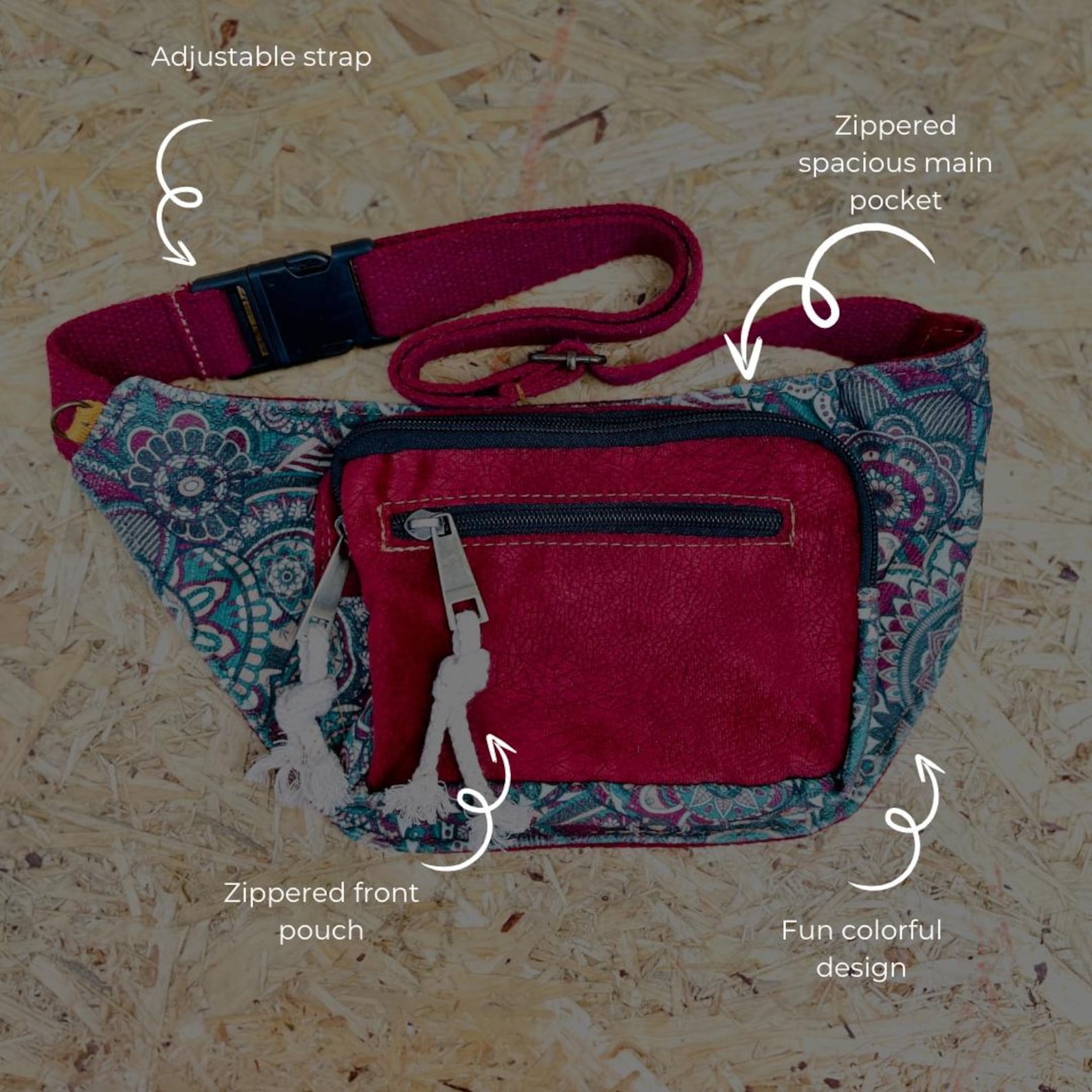 Colorful Fanny Pack, Boho Fanny Pack, Flower Design Festival Bumbag ...