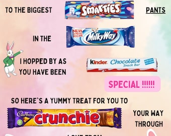 Easter Chocolate Poem, Chocolate Poem, Easter Chocolate Gift for ...