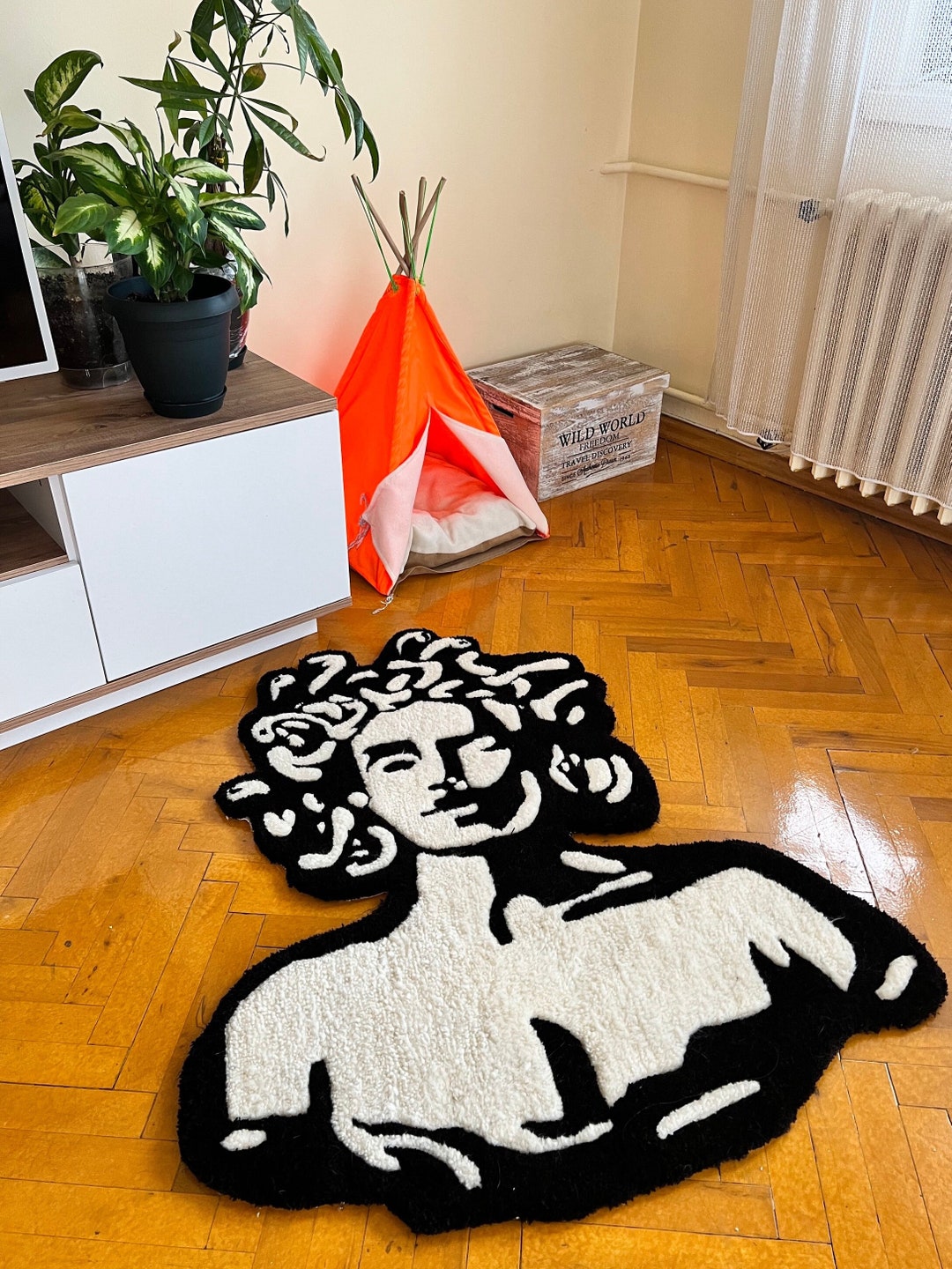 Innocent Medusa Tufted Custom Rug / Home Decoration / Shaggy Rug / %100 ...