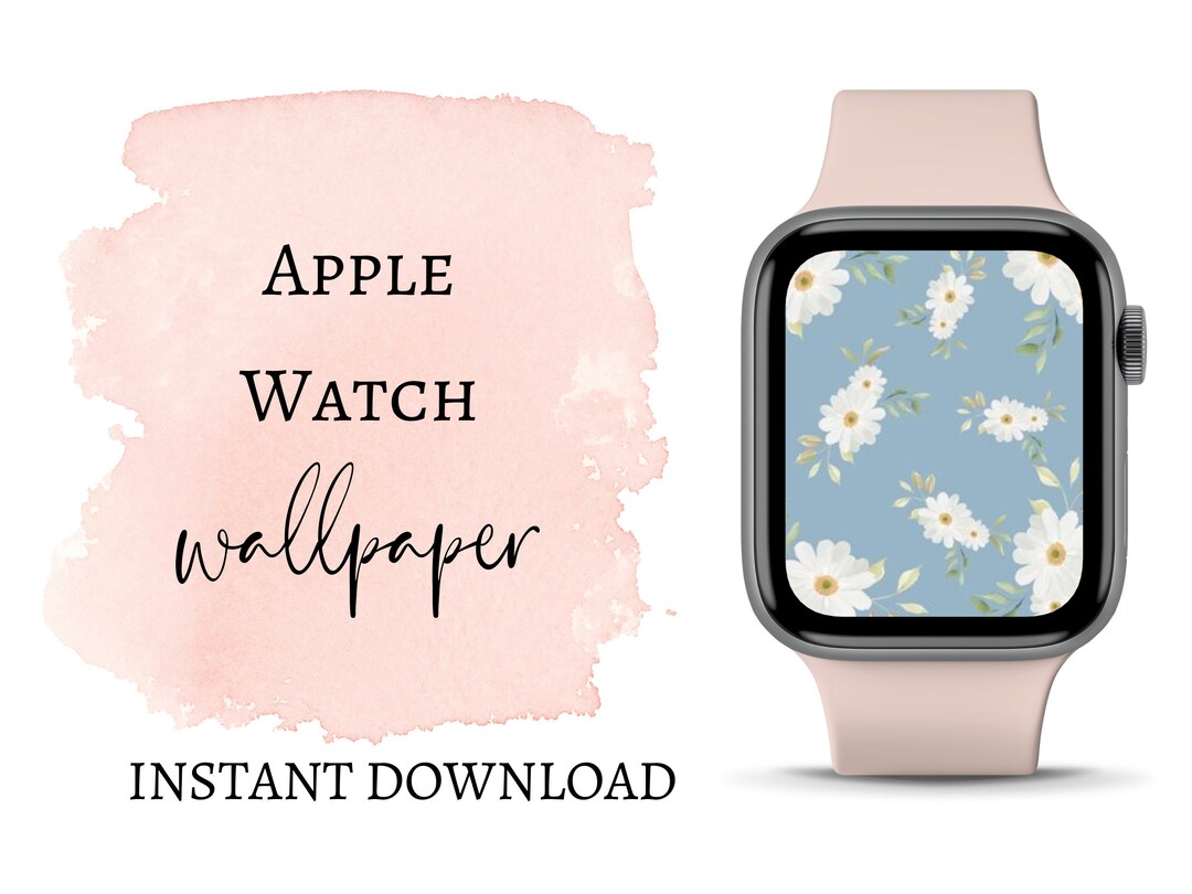 Apple Watch Face, Daisy Floral Apple Watch Wallpaper, Smart Watch ...