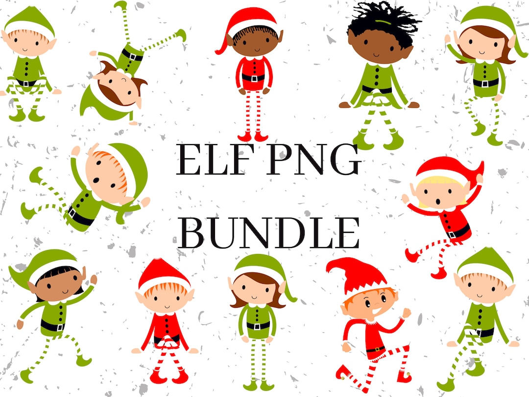 Elf PNG Bundle, Elf Sublimation Bundle, Cute Christmas Elf Digital ...