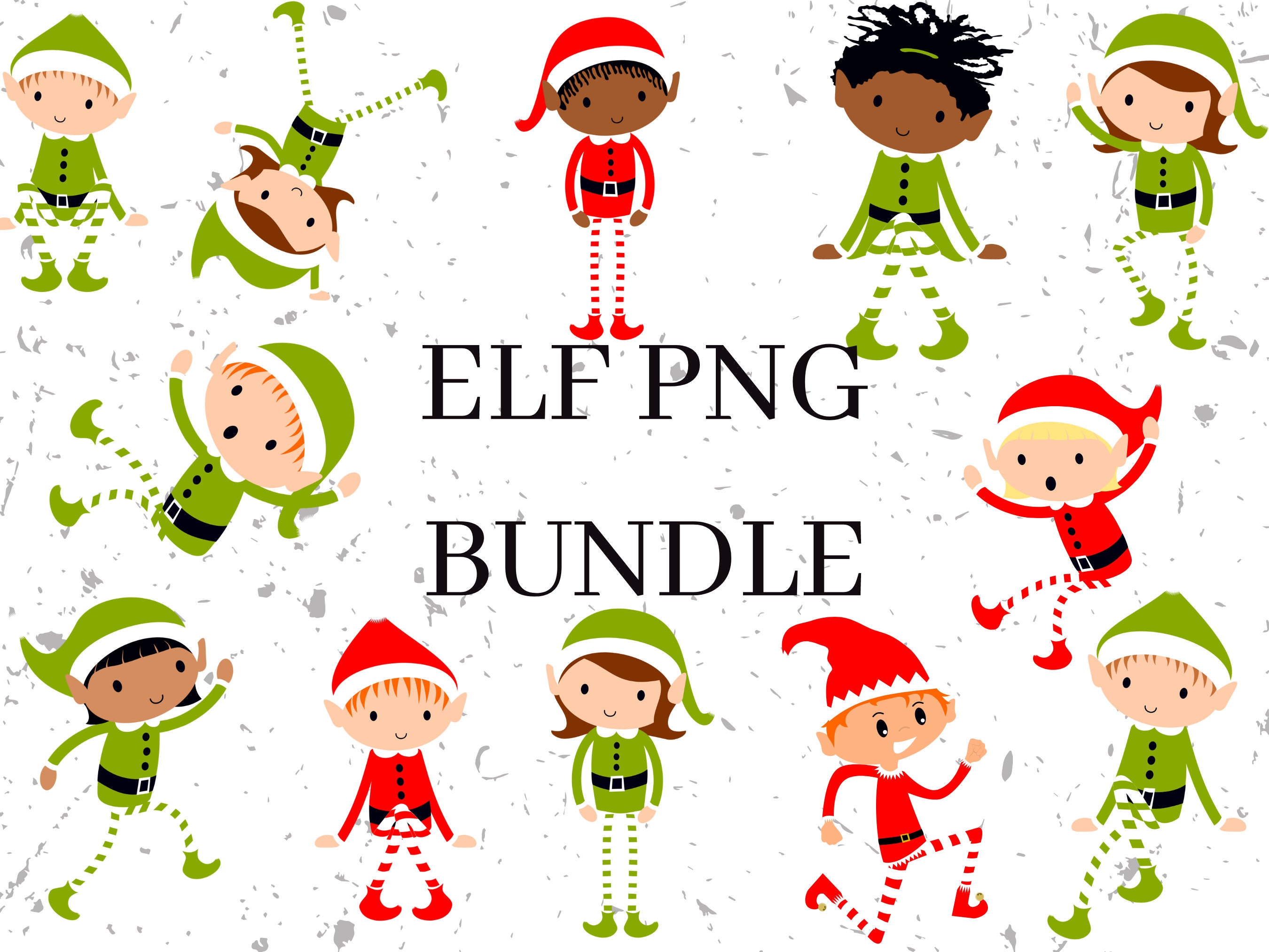 Elf PNG Bundle, Elf Sublimation Bundle, Cute Christmas Elf Digital ...