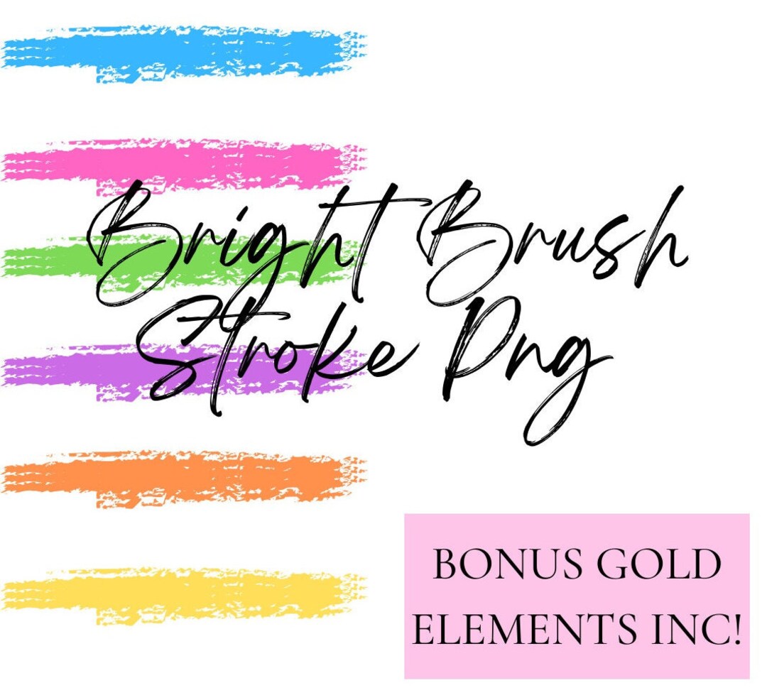Brush Stroke Clipart PNG Bundle, Digital Download Bundle, PNG Textured ...