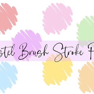 Pastel Brush Stroke PNG Bundle, Paint Brush Stroke Clipart, Sublimation ...
