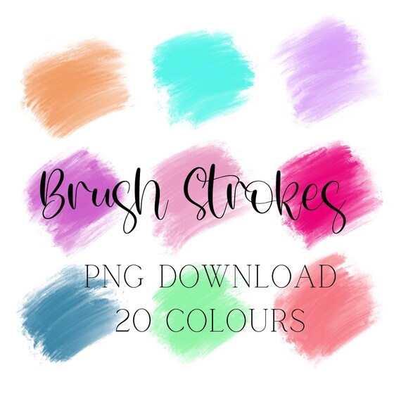 Brush Stroke PNG Bundle Paint Brush Stroke Clipart - Etsy