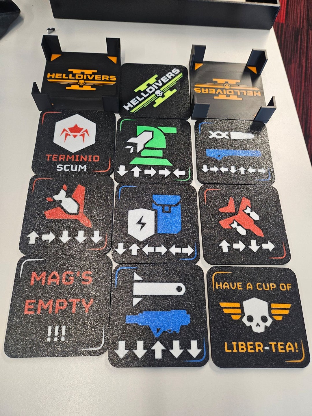 1 Pack of 5 Helldiver Coasters With Holder - Etsy