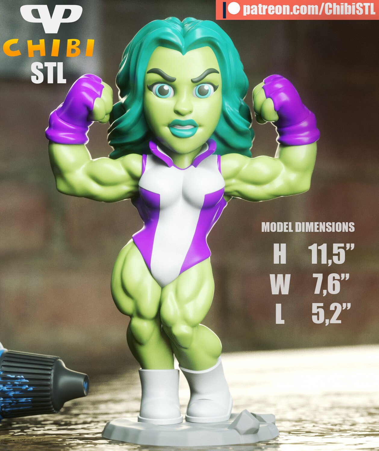 She-hulk Chibi - Etsy