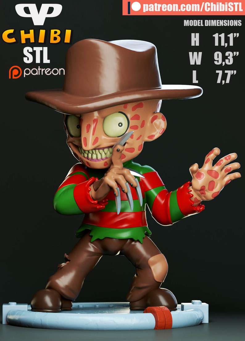 Freddy Krueger Chibi - Etsy