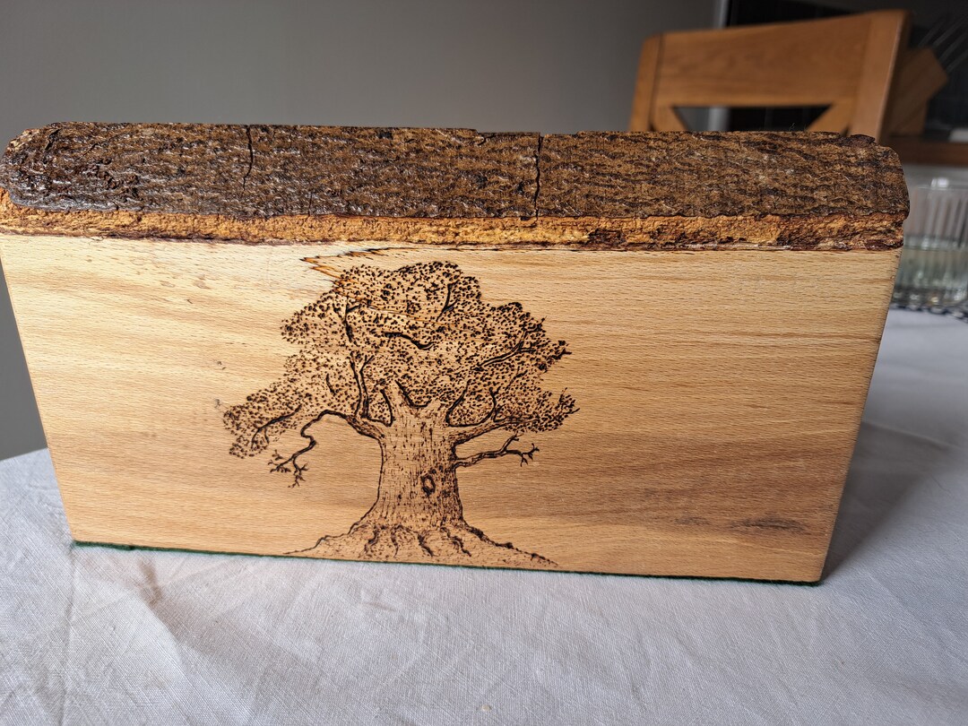 Pyrography Drawing of an Oak Tree by the Wood Rescuer - Etsy UK