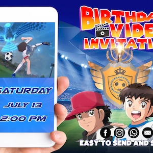 Captain Tsubasa Video Invitation | Holly E Benji Invitación En Vídeo ...