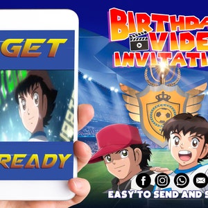 Captain Tsubasa Video Invitation | Holly E Benji Invitación En Vídeo ...